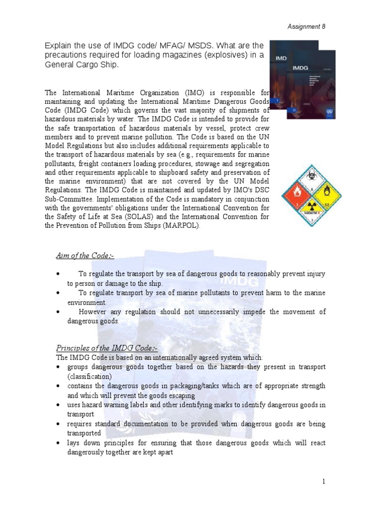 IMDG Code Presentation1 PDF | PDF