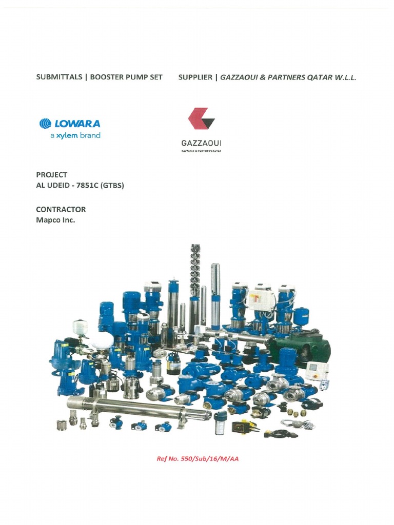 Xylem Lowara Technical - Submittal | PDF