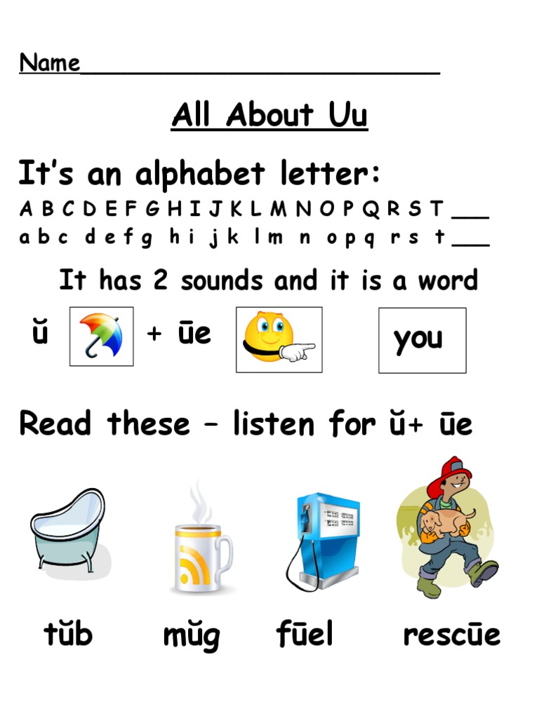 Discovering the Letter Uu | PDF | Self-Improvement