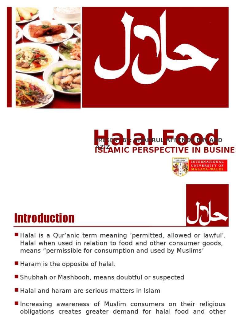 Halal Food | PDF | Foods | Food And Drink