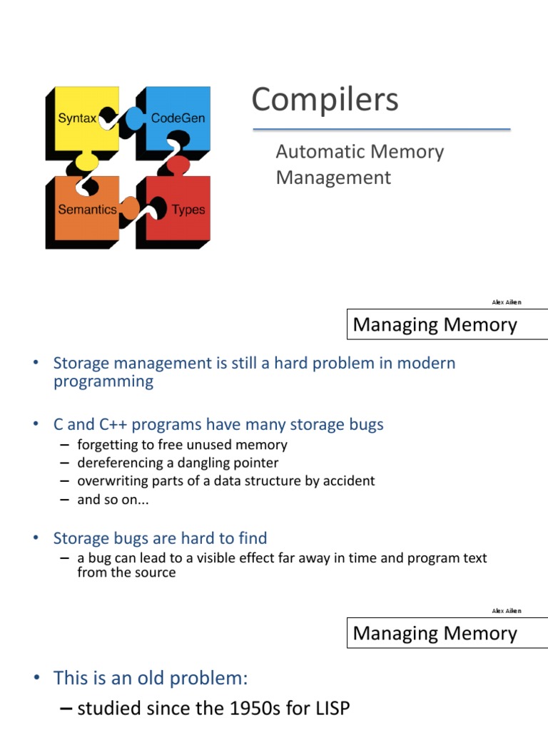 Slides 17 01 Automatic Memory Management | PDF | Pointer (Computer Programming) | Software ...