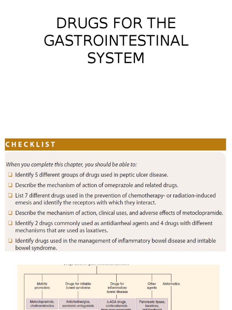15th November 2016 - Phar01 - Drugs For The Gastrointestinal System ...