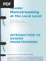 GMEF: Framework for Gender Mainstreaming | PDF | Audit | Gender