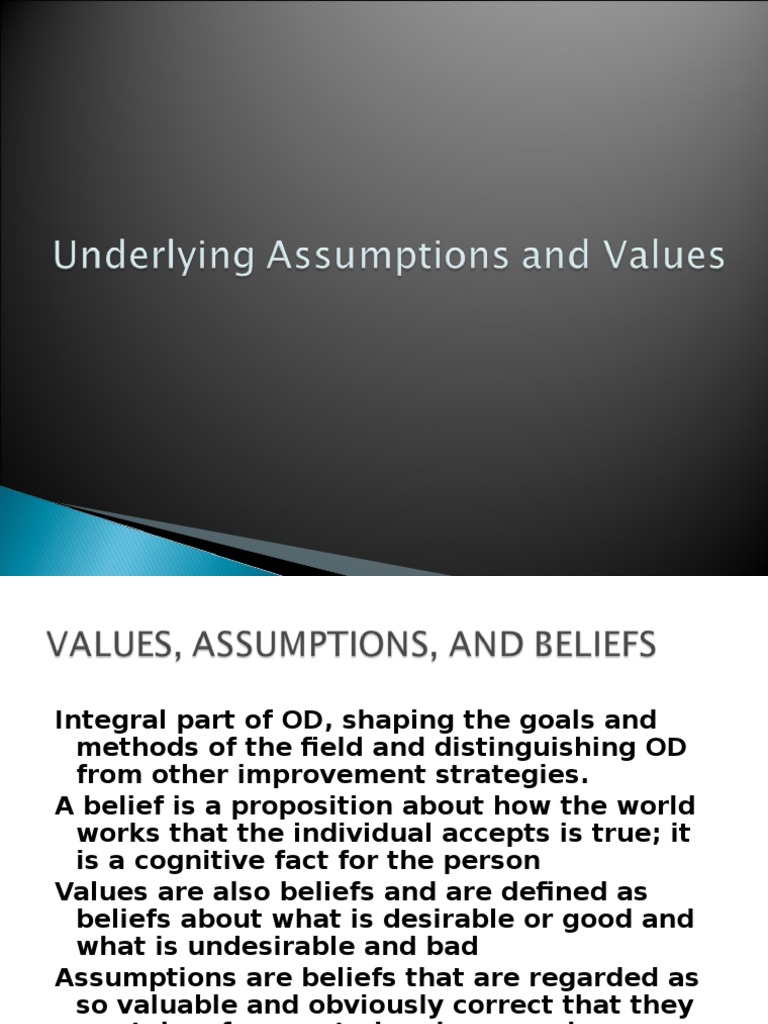 OD Assumptions and Values | PDF | Leadership | Value (Ethics)