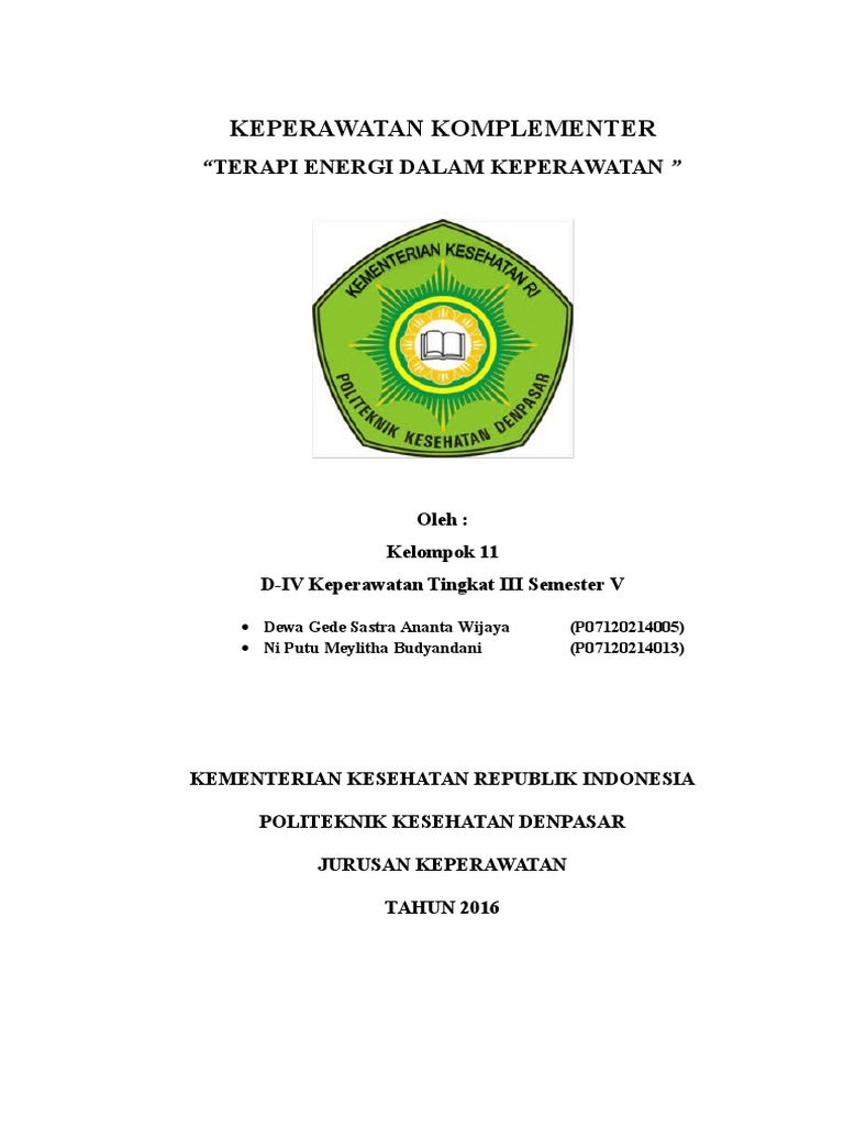 Makalah Komplementer Terapi Energi Fix | PDF