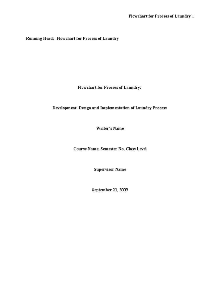 Flowchart For Process of Laundry 1 | PDF | Washing Machine | Laundry