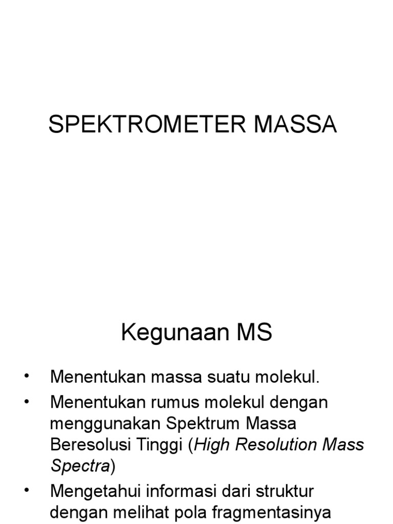 Spektrometer Massa | PDF