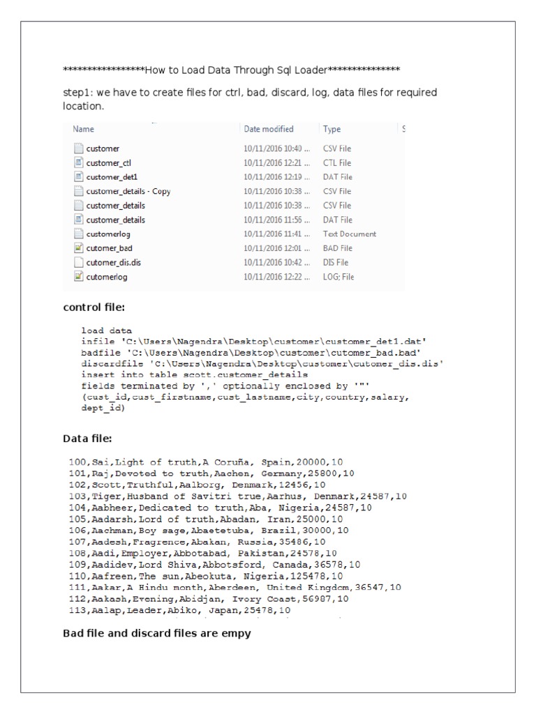 How To Load Data Throug SQL Loader | PDF How To Load Data Throug SQL Loader | PDF