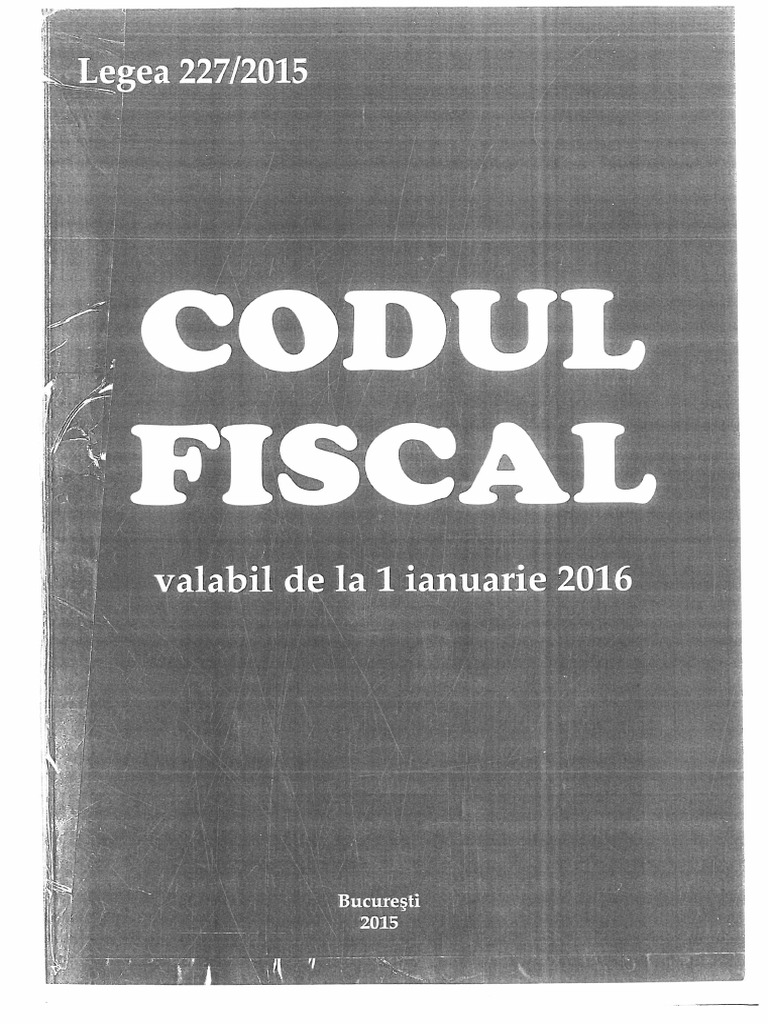 Codul Fiscal PDF | PDF