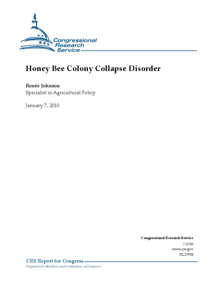RL33938 - Honey Bee Colony Collapse Disorder | PDF