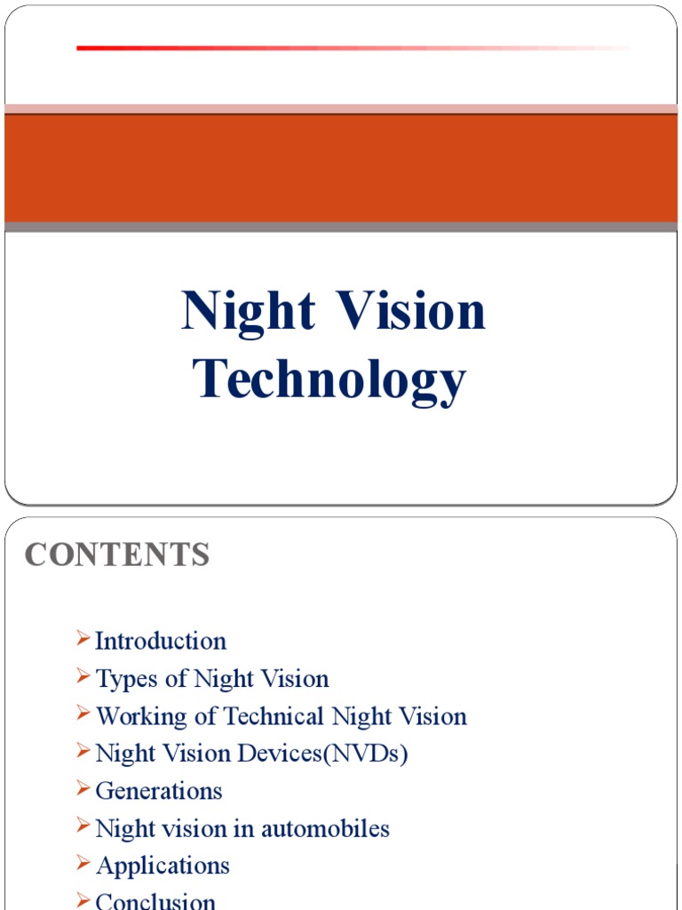 Night Vision Technology | PDF | Thermography | Electromagnetic Spectrum