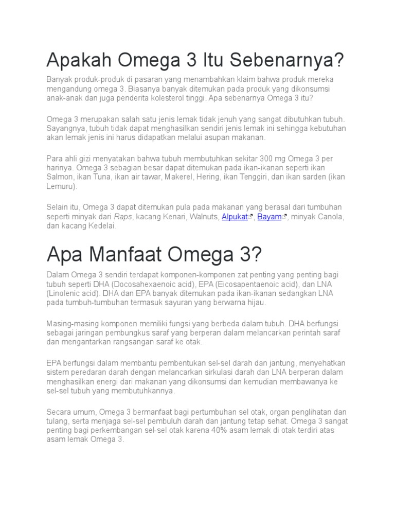 Omega 3 | PDF