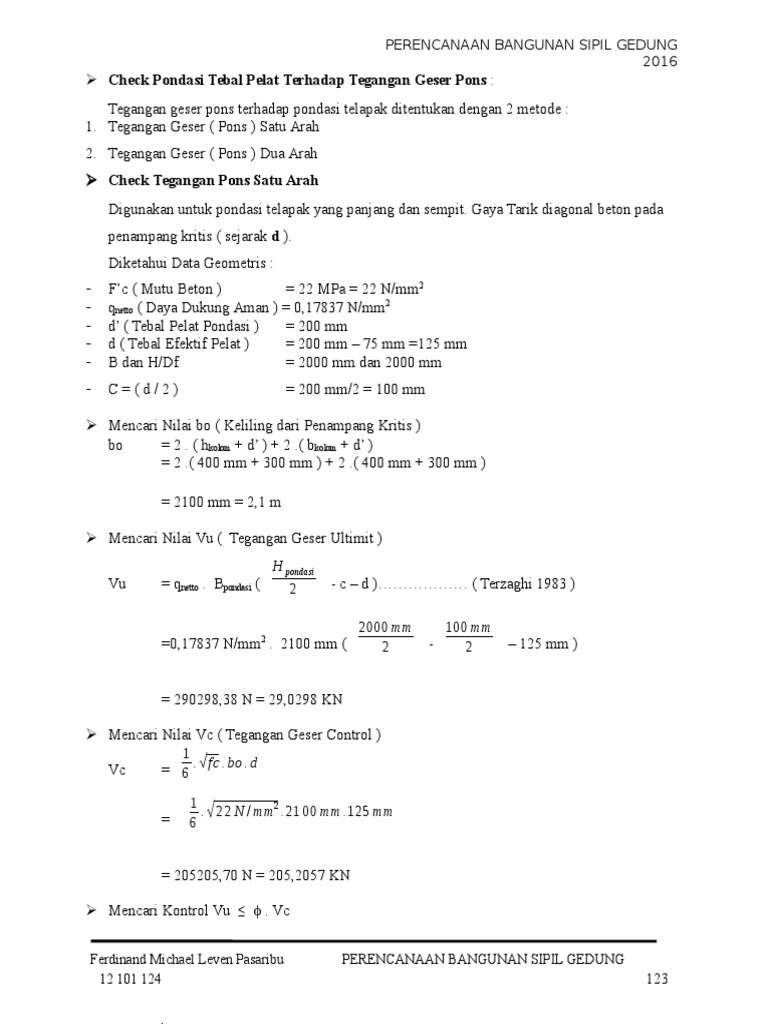 PUNCHING SHEAR CAPACITY AND FOUNDATION DESIGN CHECKS | PDF