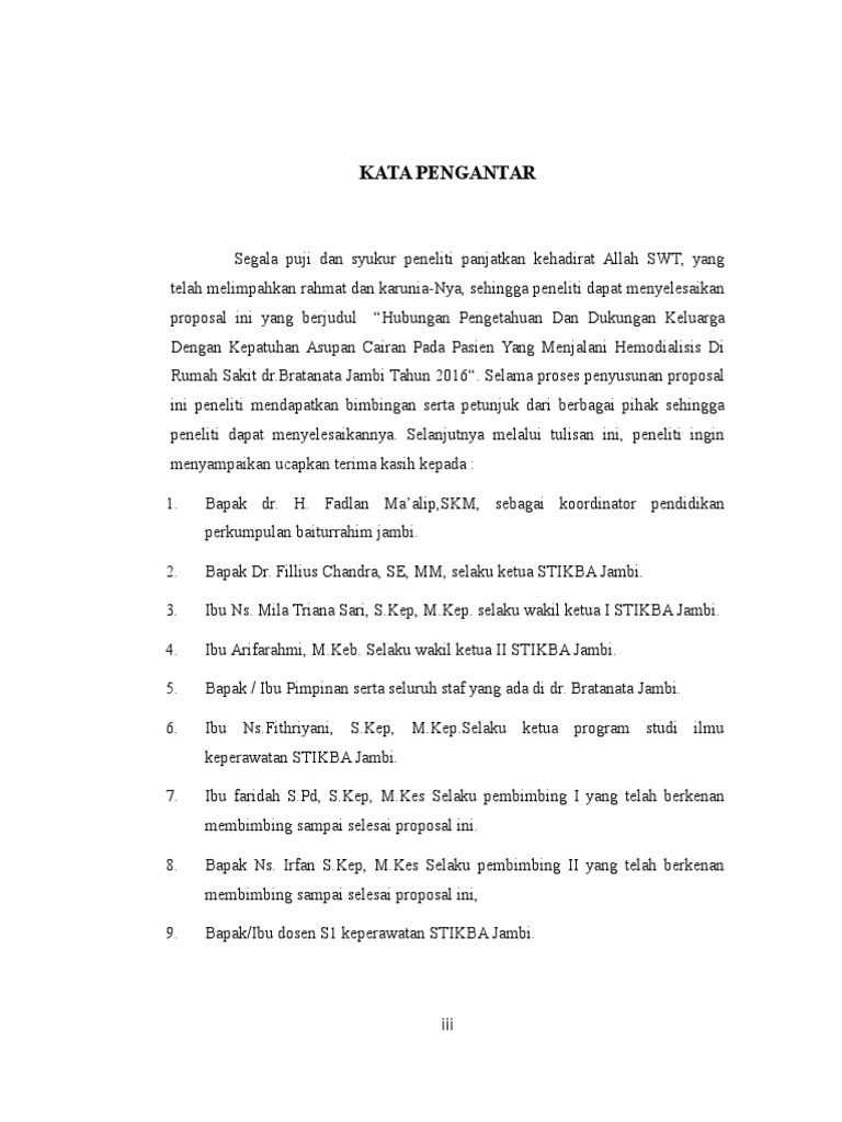 KATA PENGANTAR Proposal | PDF