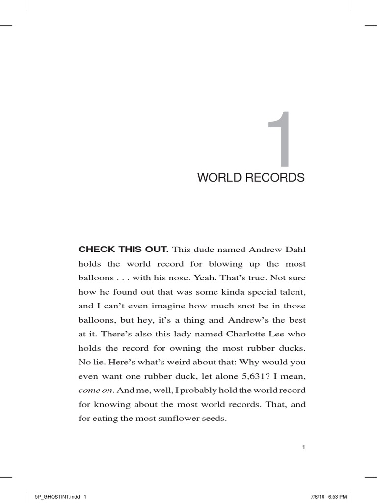 Excerpt of "Ghost" by Jason Reynolds