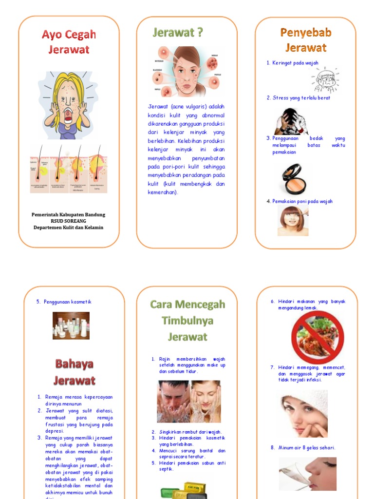 Leaflet Acne Vulgaris | PDF