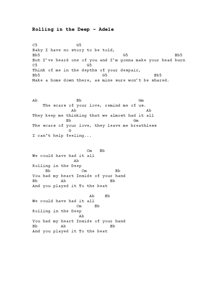 Rolling in The Deep | PDF