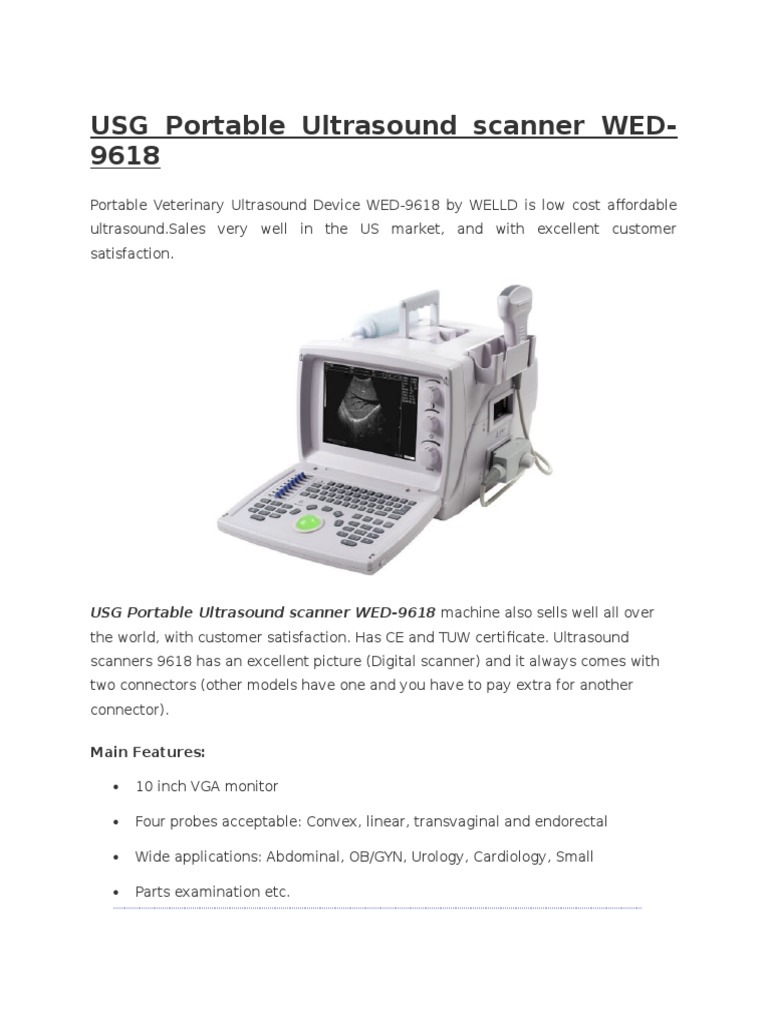 USG Portable Ultrasound Scanner | PDF