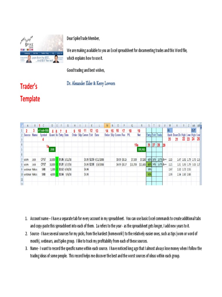 Trade Documentation Excel Template | PDF