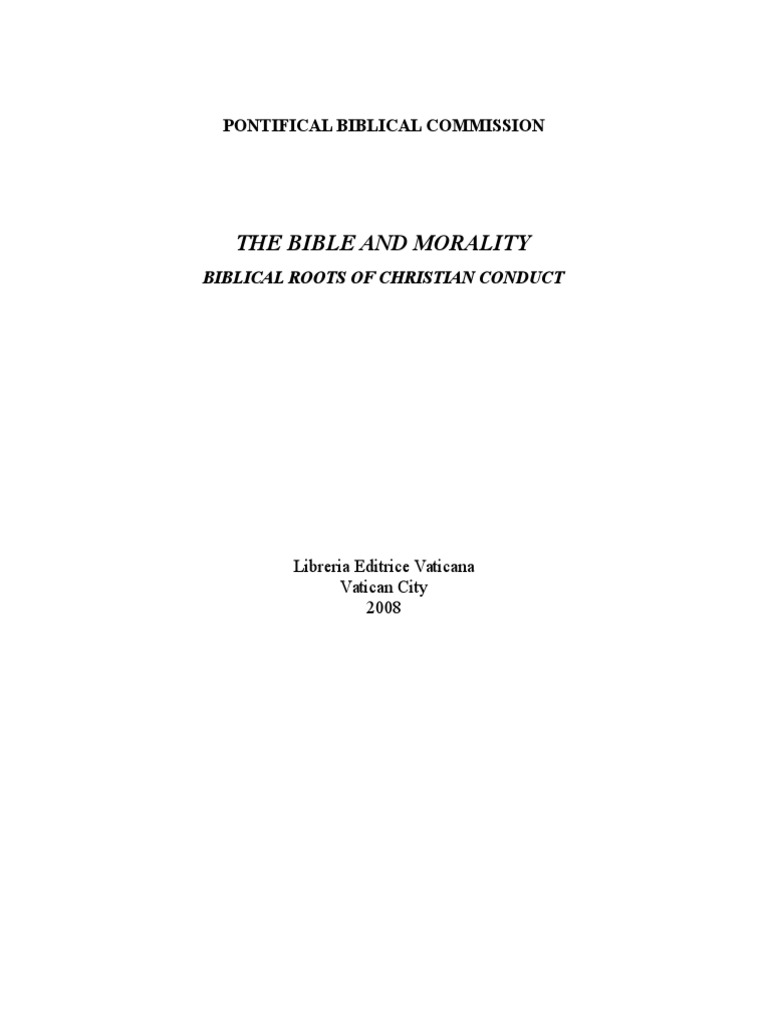 The Biblie and Morality | PDF | Covenant (Biblical) | Bible