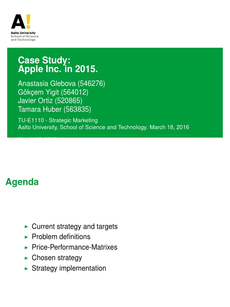 Case Study: Apple Inc. in 2015 | PDF | Android (Operating System ...