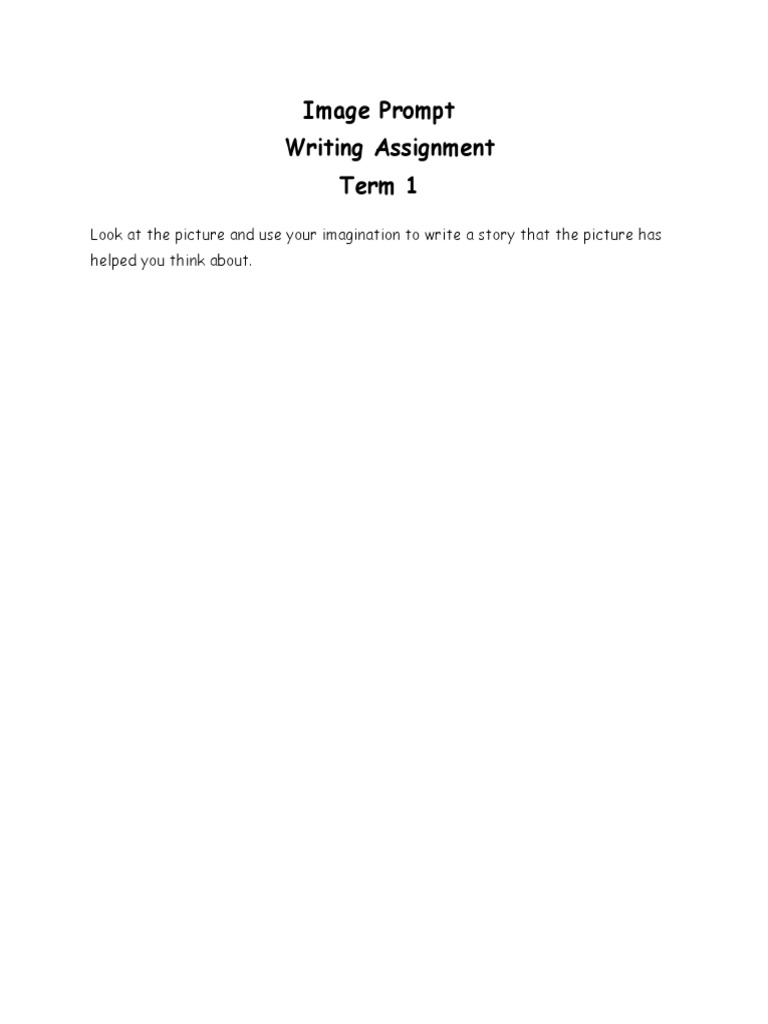 Image Prompt Writing Assignment Term 1 | PDF
