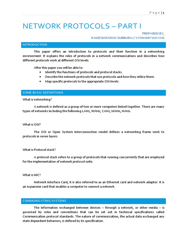 Network Protocols | PDF | Osi Model | Communications Protocols