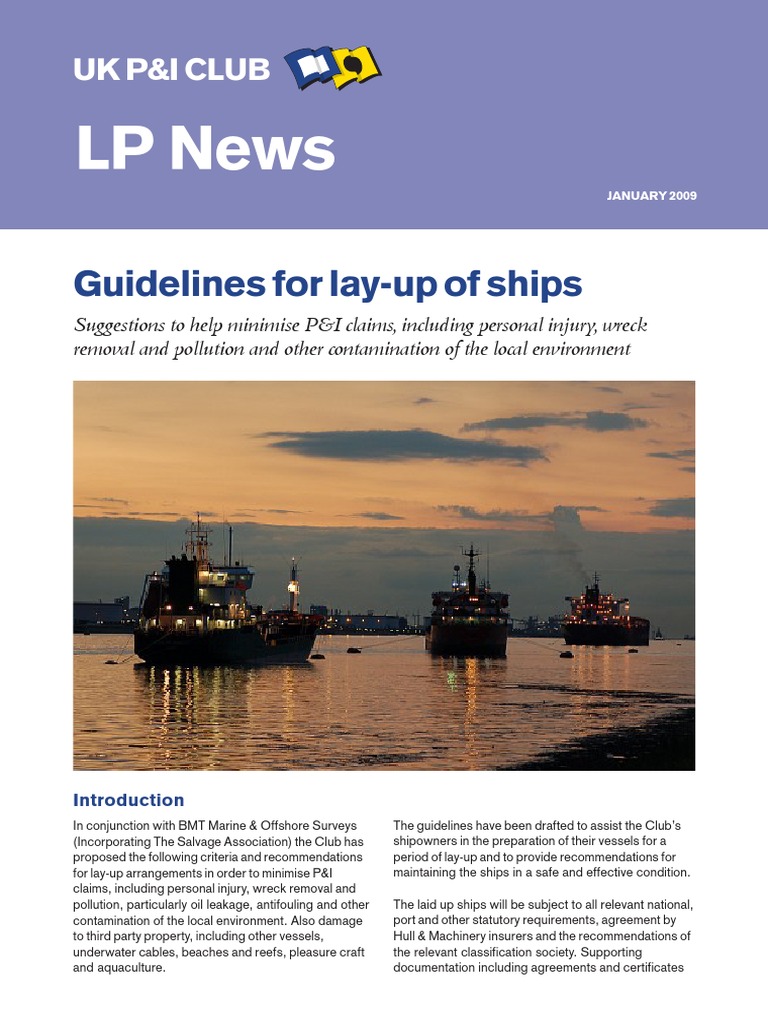 LP News: Guidelines For Lay-Up of Ships | Download Free PDF | Anchor ...
