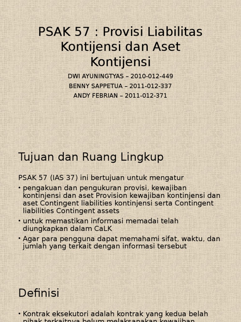 Psak 57 Tentang Liabilitas | PDF