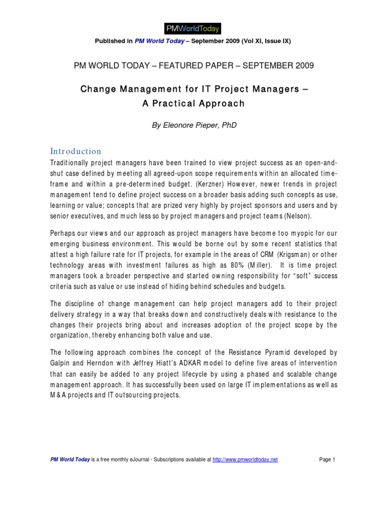 Change Management | PDF | Change Management | Project Management