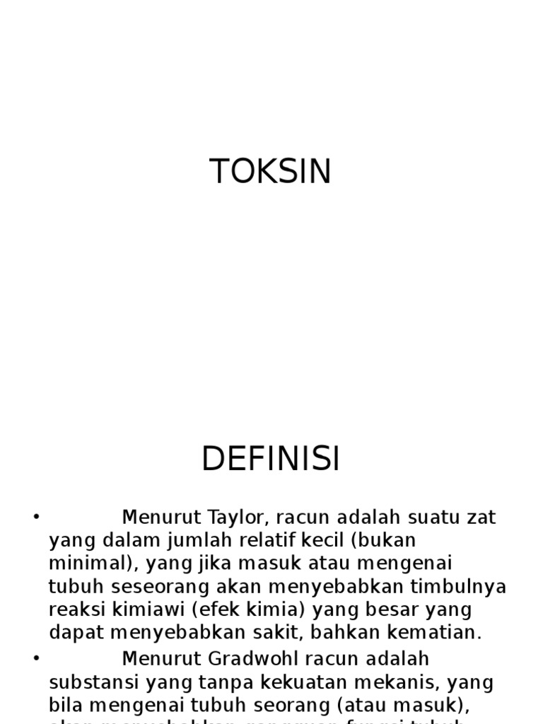 Definisi dan Jenis Racun Mematikan | PDF