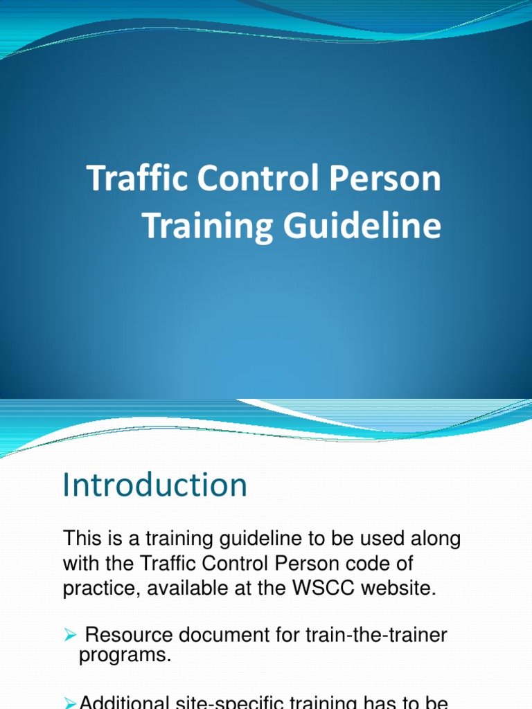 Traffic Control Person Training Guideline | PDF | Traffic | Road Transport
