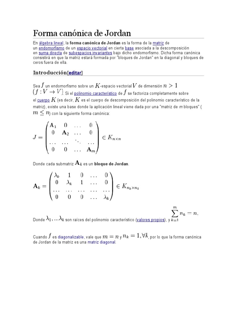 Forma Canónica de Jordan | PDF