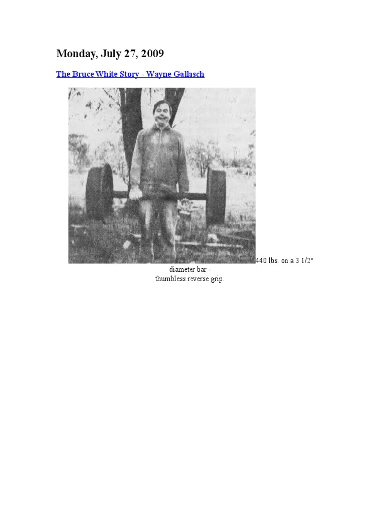 Monday, July 27, 2009: The Bruce White Story - Wayne Gallasch | PDF ...