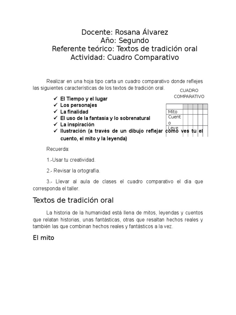 Mito, Cuento y Leyenda | PDF | Leyendas | Cuentos