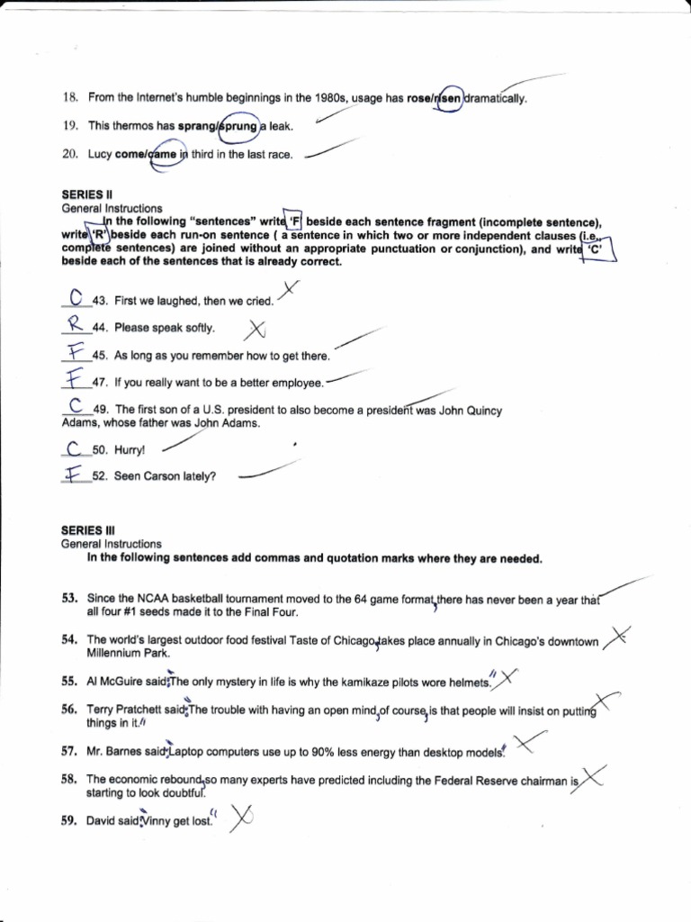 Grammar Diagnostic Test 2 | PDF