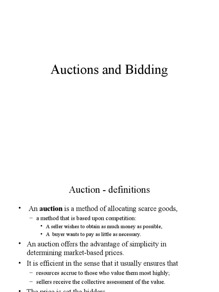 Understanding Auction Formats and Bidding Strategies | PDF | Auction ...