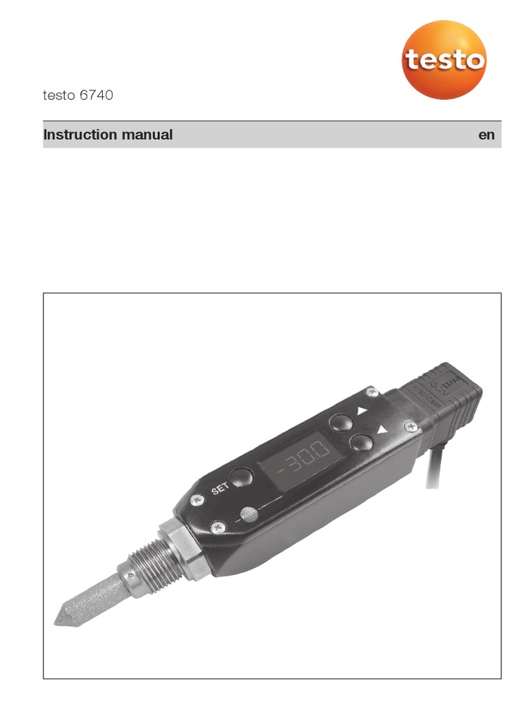 Testo 6740 Instruction Manual | PDF | Electrical Connector | Calibration