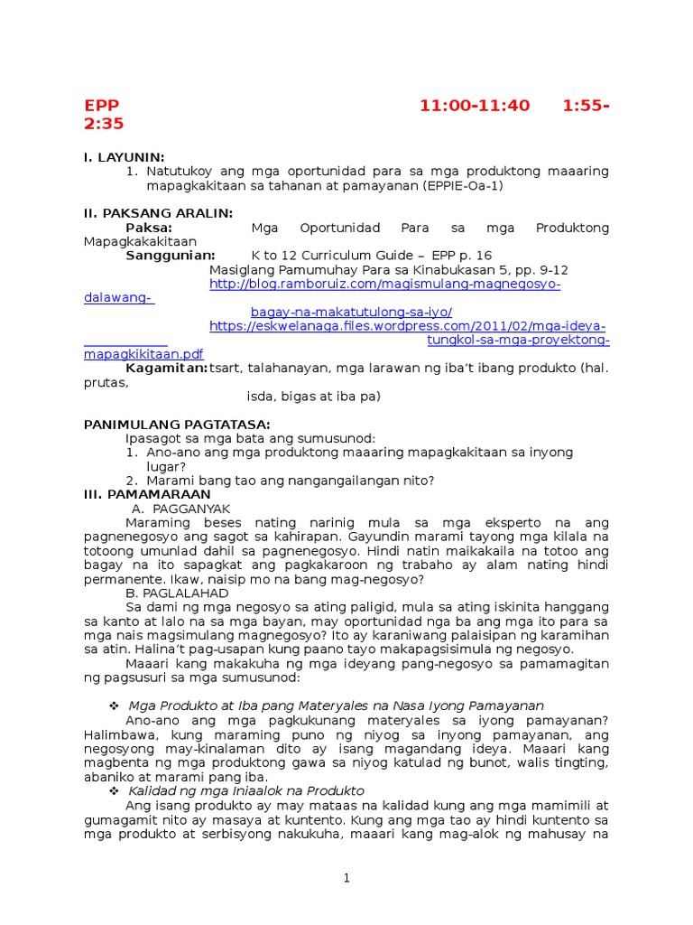 Epp Ict Entrep | PDF