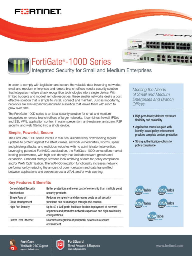 FortiGate-100D-Gen3 | Firewall (Computing) | Computer Network