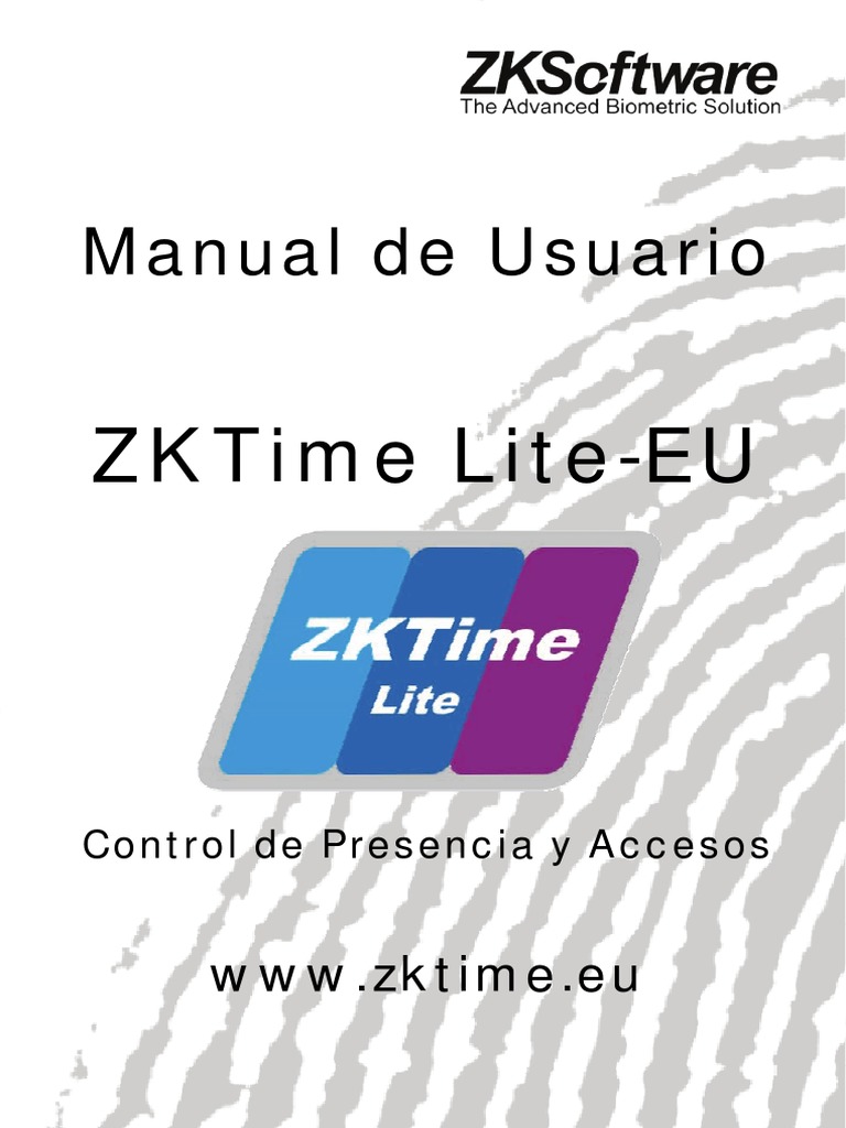 Manual Usuario Zktimelite | PDF | Apoyo | Contraseña