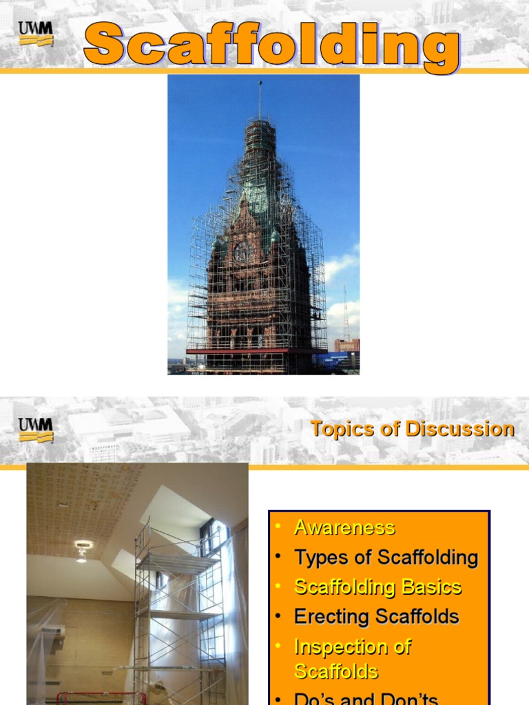 Scaffolding Safety Training Overview | PDF | Scaffolding | Equipment