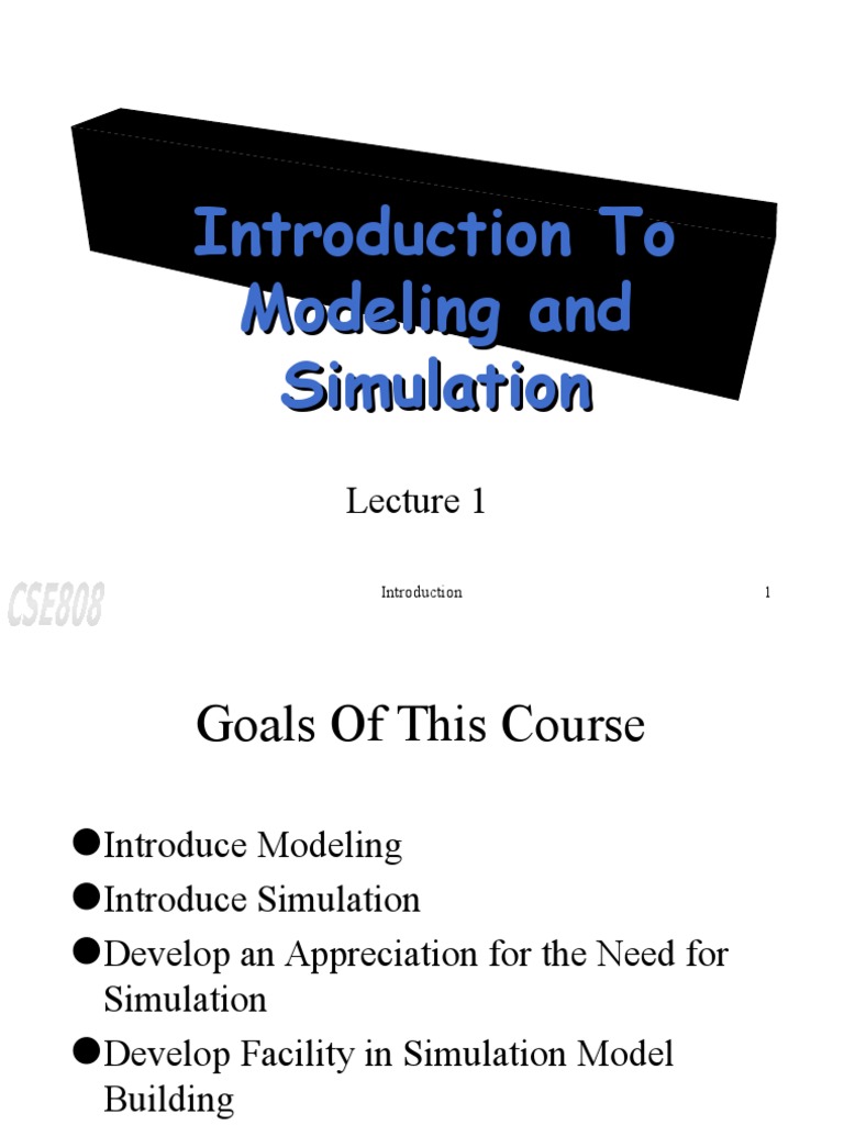 Introduction To Modeling And Simulation Pdf Simulation Learning