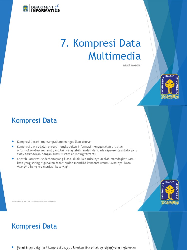 Kompresi | PDF | Metode & Bahan Ajar | Teknologi & Rekayasa
