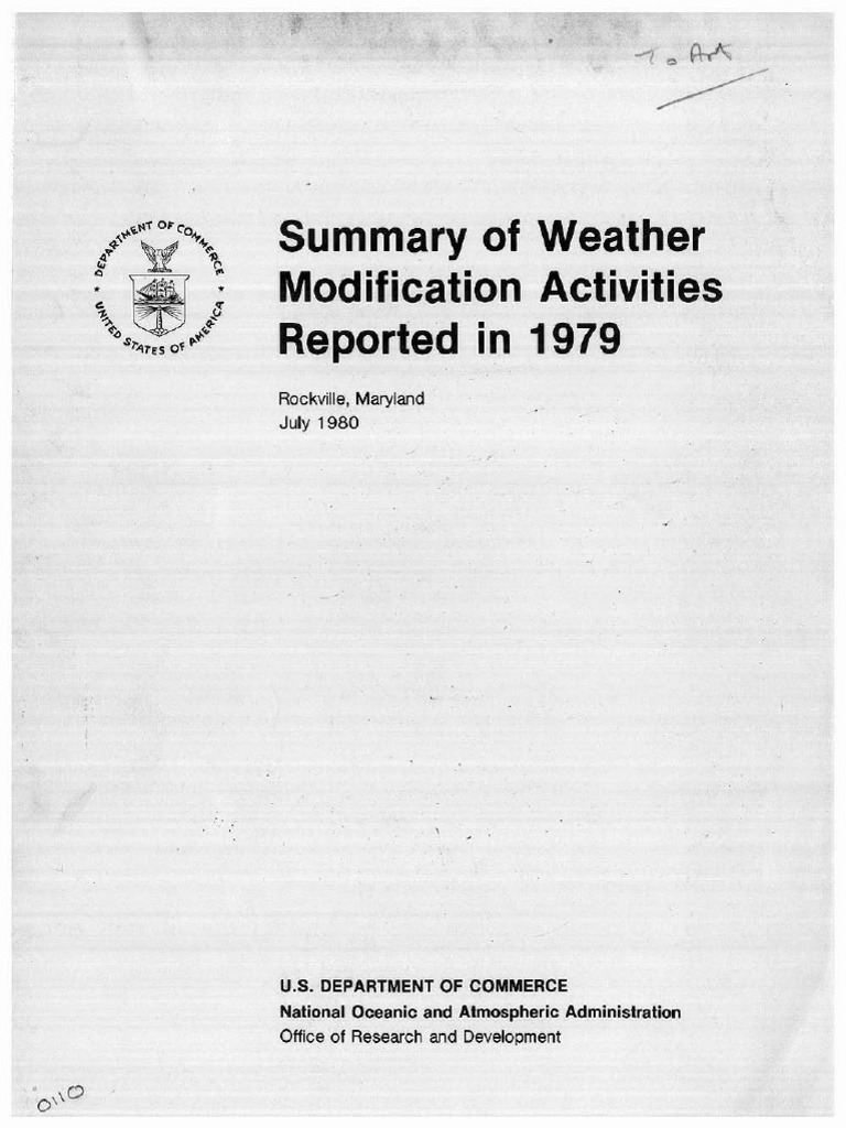 1979 Weather Modification Activities Summary | PDF | National Weather ...