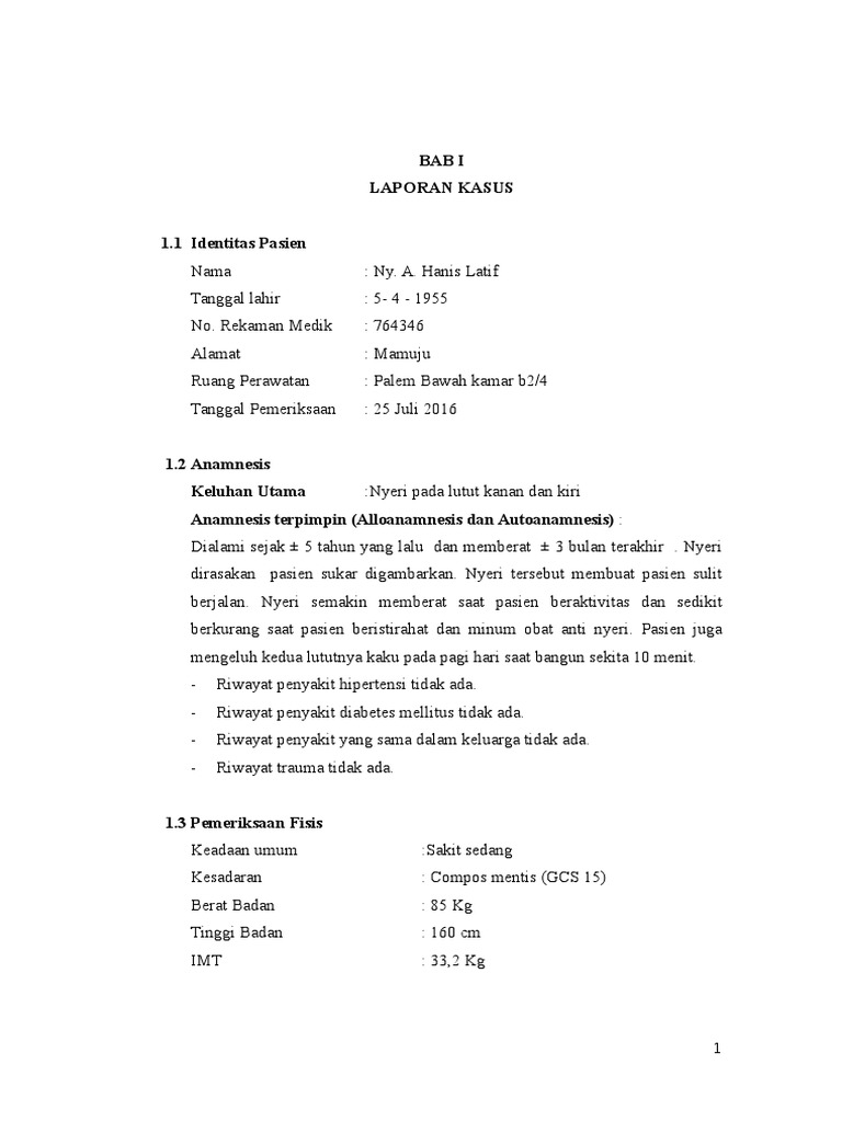 Lapsus OA Genu | PDF