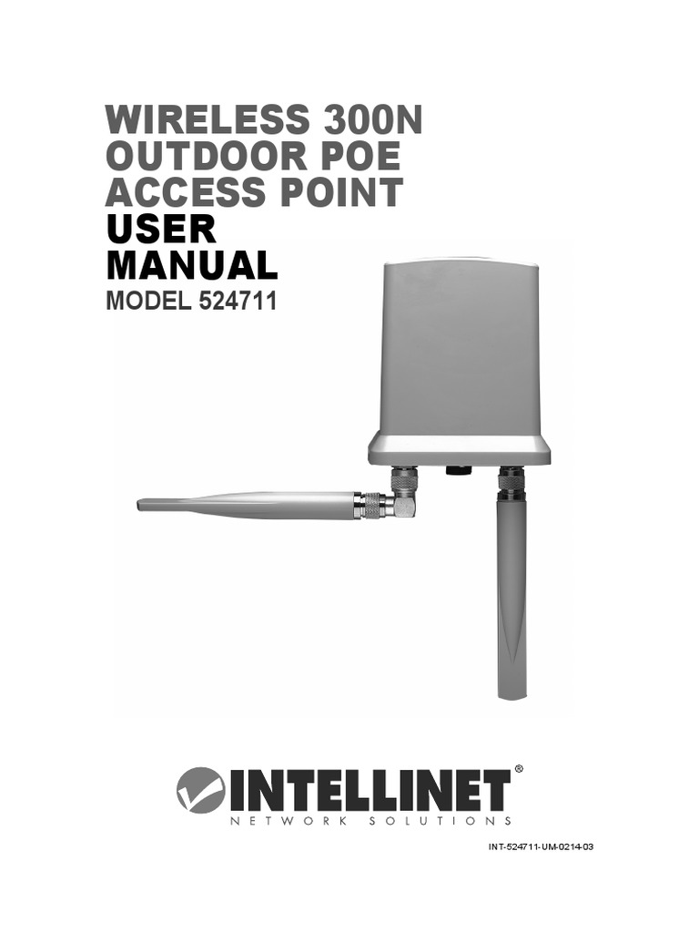 Wireless 300N Outdoor Poe Access Point: User Manual | PDF | Wireless ...