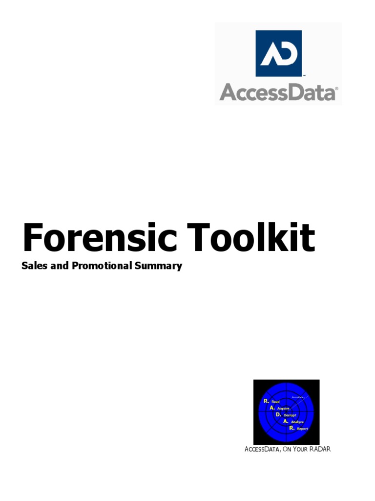 Forensic Toolkit: Sales and Promotional Summary | PDF