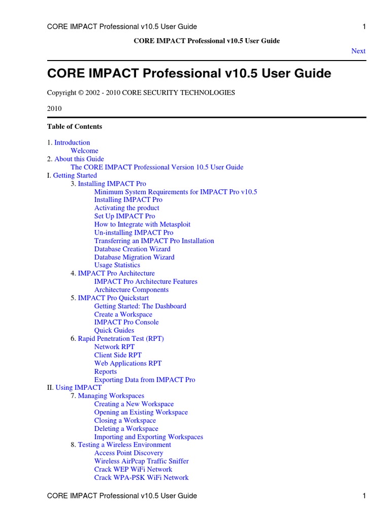 Core Impact 7.5 | PDF | Penetration Test | Command Line Interface