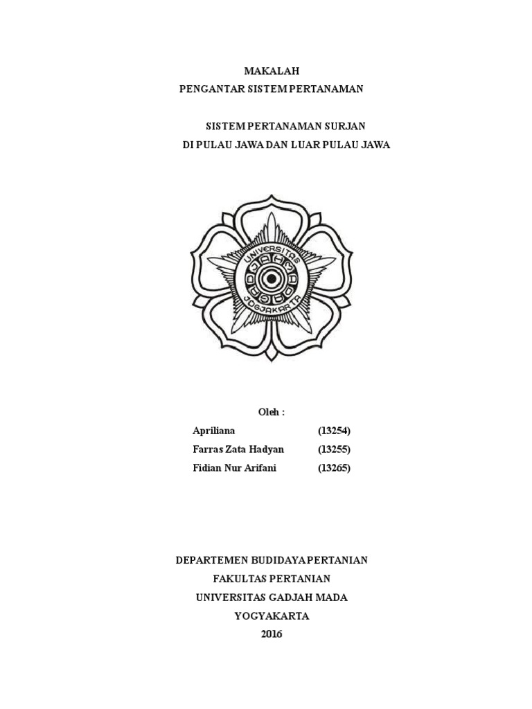 Sistem Pertanaman Surjan (Kelompok 6) | PDF